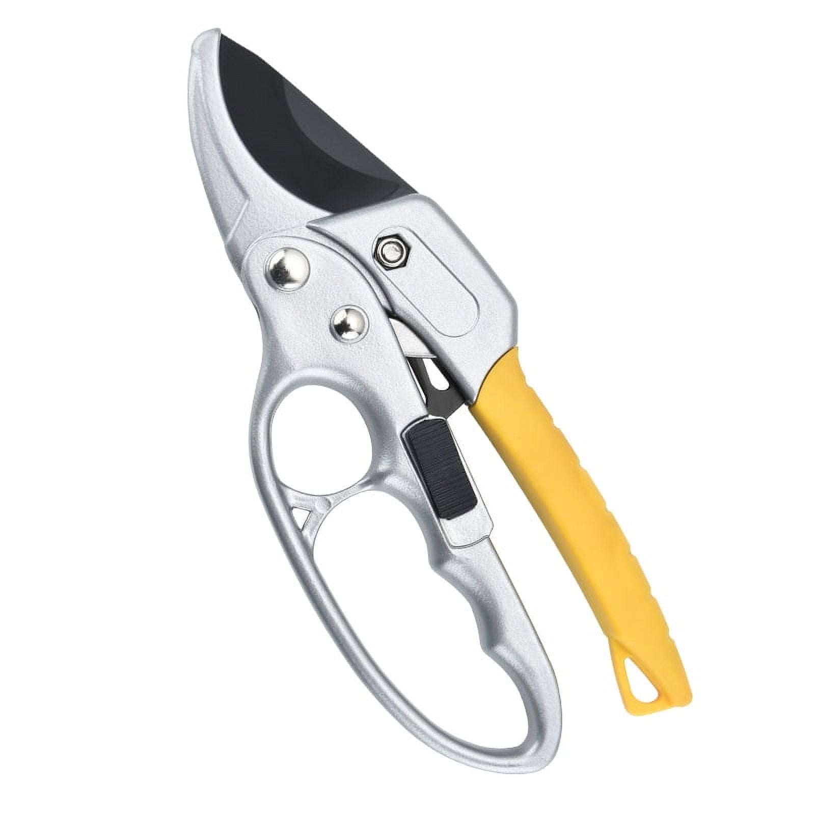 AquaForge Serrated pruning shears, garden shears with ratchet, pruning ...
