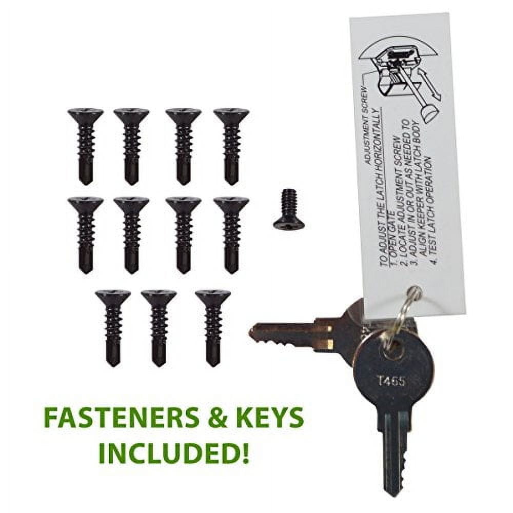 AquaLatch 20 Inch Tall Black Magnetic Pool Child Safety Gate Latch ...