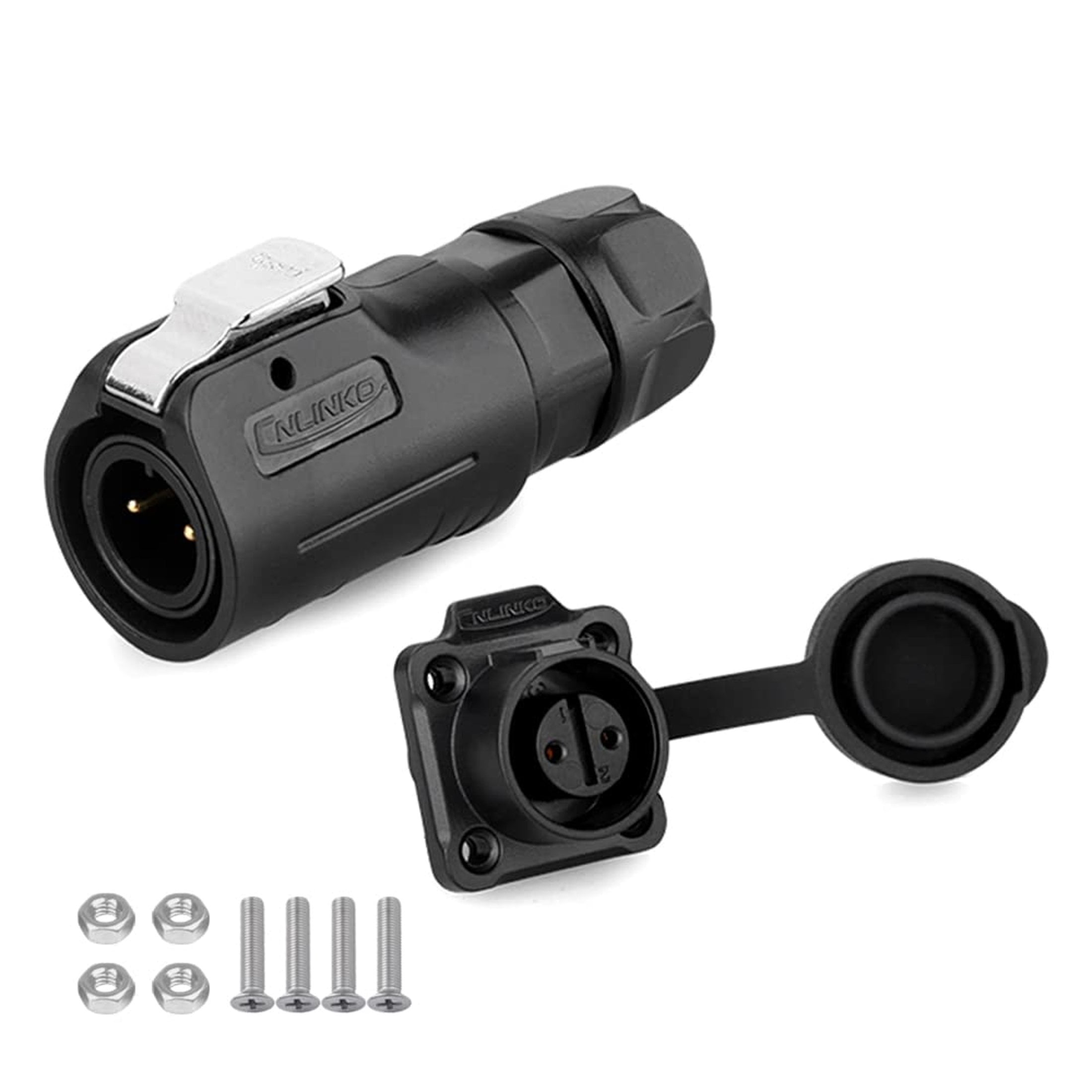 AquaLink M12 PBT Connector for DC 12V AV System Panel Mount - Walmart.com