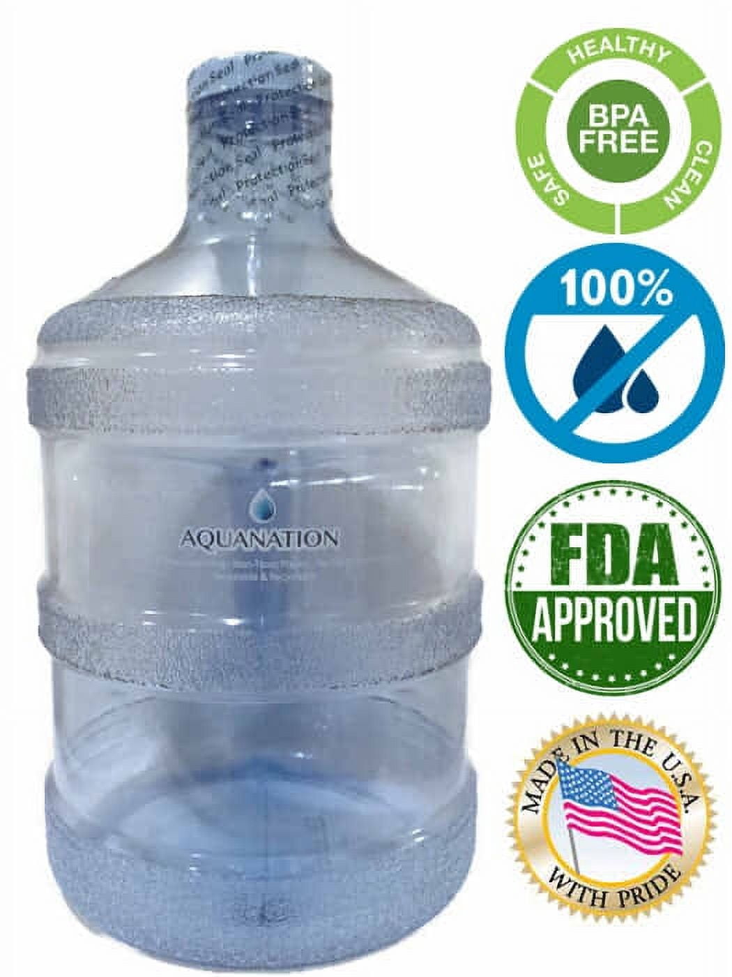 AquaNation BPA Free 1 Gallon Water Jug, FDA Approved, Leak-Proof, for ...