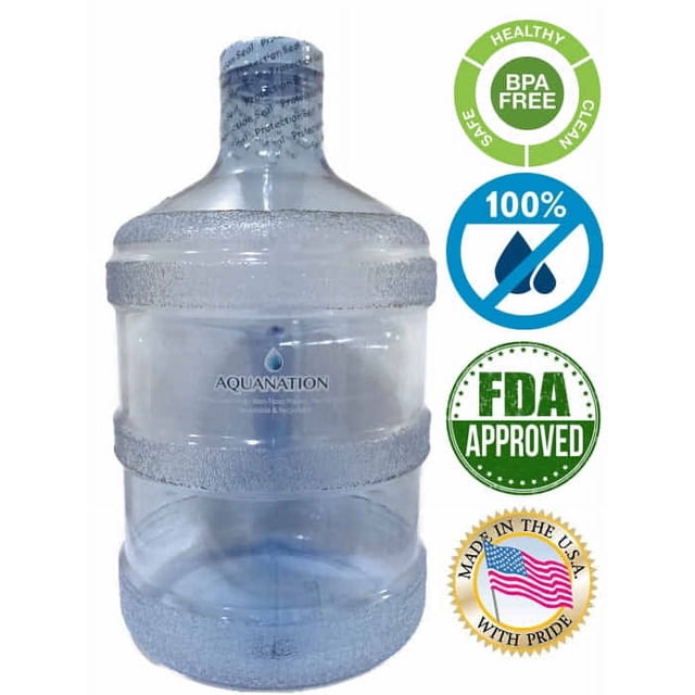 AquaNation BPA Free 1 Gallon Water Jug, FDA Approved, Leak-Proof, for ...