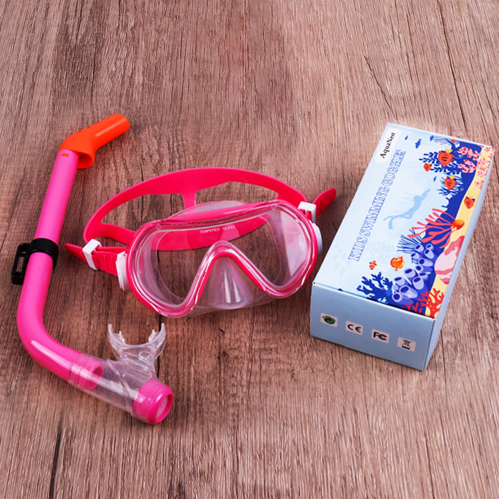 AquaNest Kids Swimming Goggles, Kids Swim Mask with Nose Cover for Kids ...