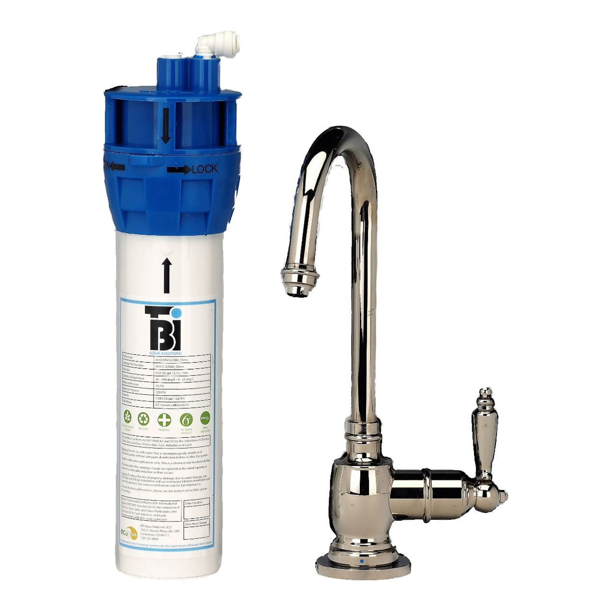AquaNuTech AquaNuTech Traditional C-Spout Cold Water Only Faucet with ...
