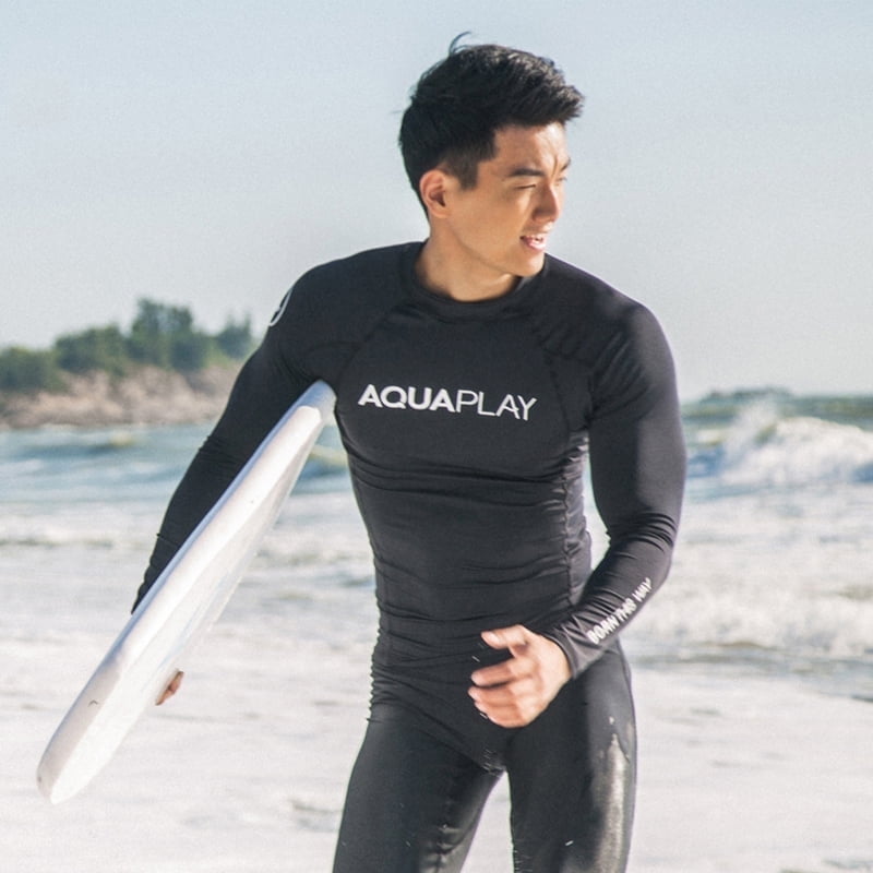 AquaPlay Men‘s Rash Guard Quick-Drying Surfing Diving Suits Swimwear ...