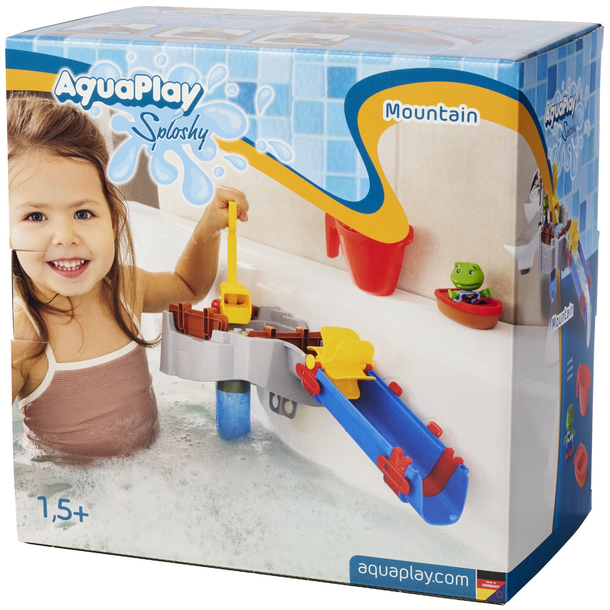 AquaPlay: Sploshy Mountain - Bathtime & Water Play Set, Toy Boat & Frog ...