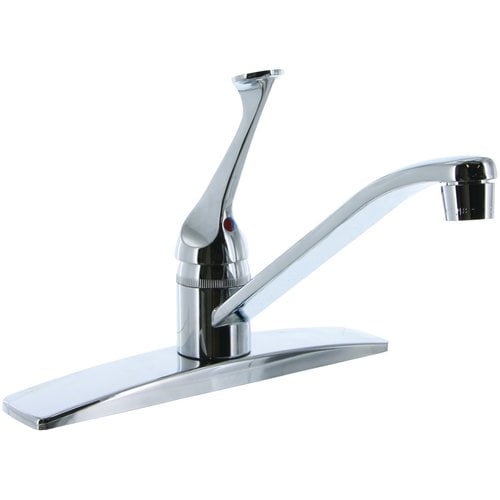 AquaPlumb 1550010 Chrome-Plated 3-Hole Single Handle Kitchen Faucet ...