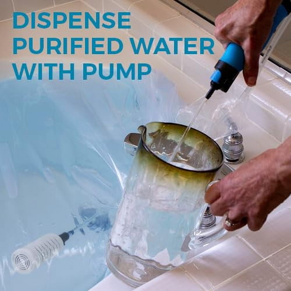 AquaPod Kit - Bathtub Bladder Emergency Water Storage with Water Filter ...