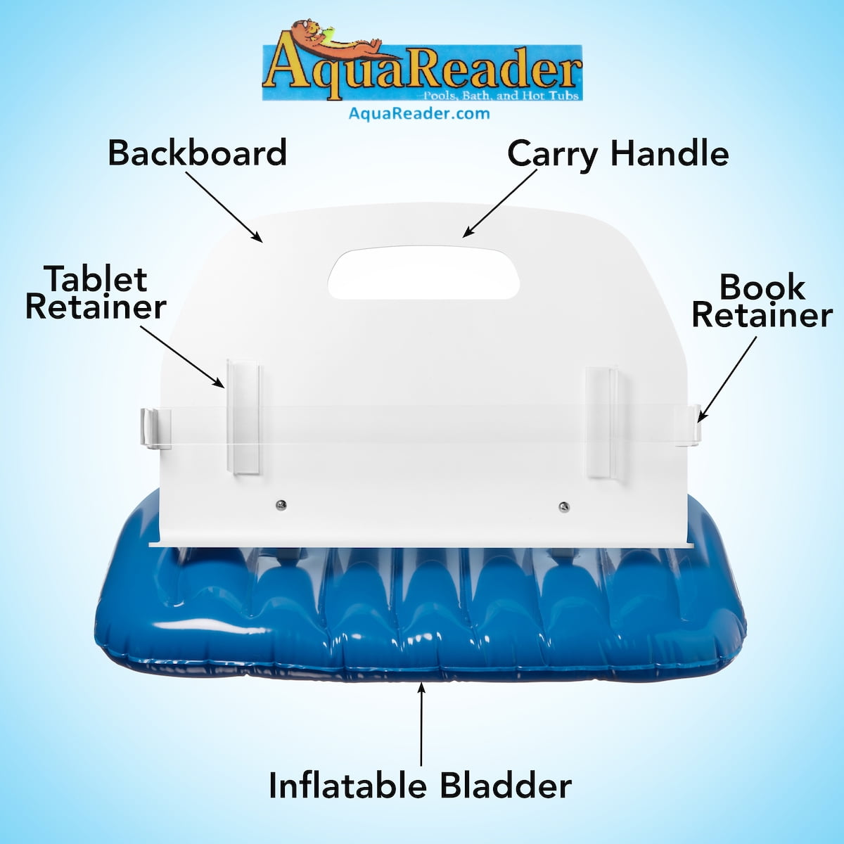 AquaReader Swimming Floaters, Blue Floating Book/Tablet Holder for Bath ...