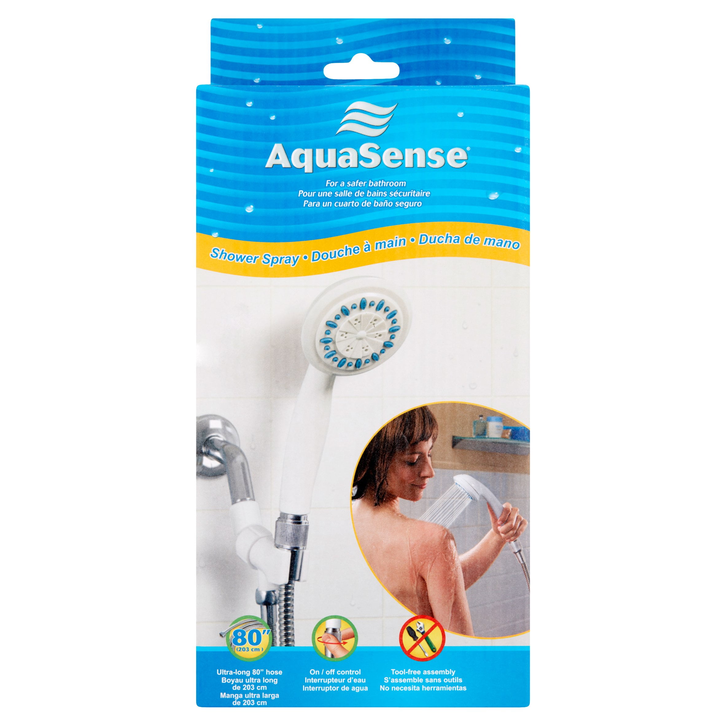 AquaSense Powerful Multifunctional Spray Handheld Shower Head with 3 ...