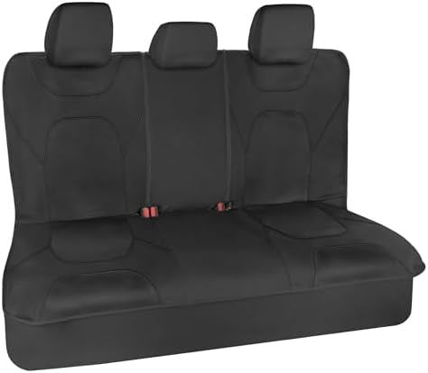 AquaShield Waterproof Black Rear Split Bench Seat Covers for Trucks ...