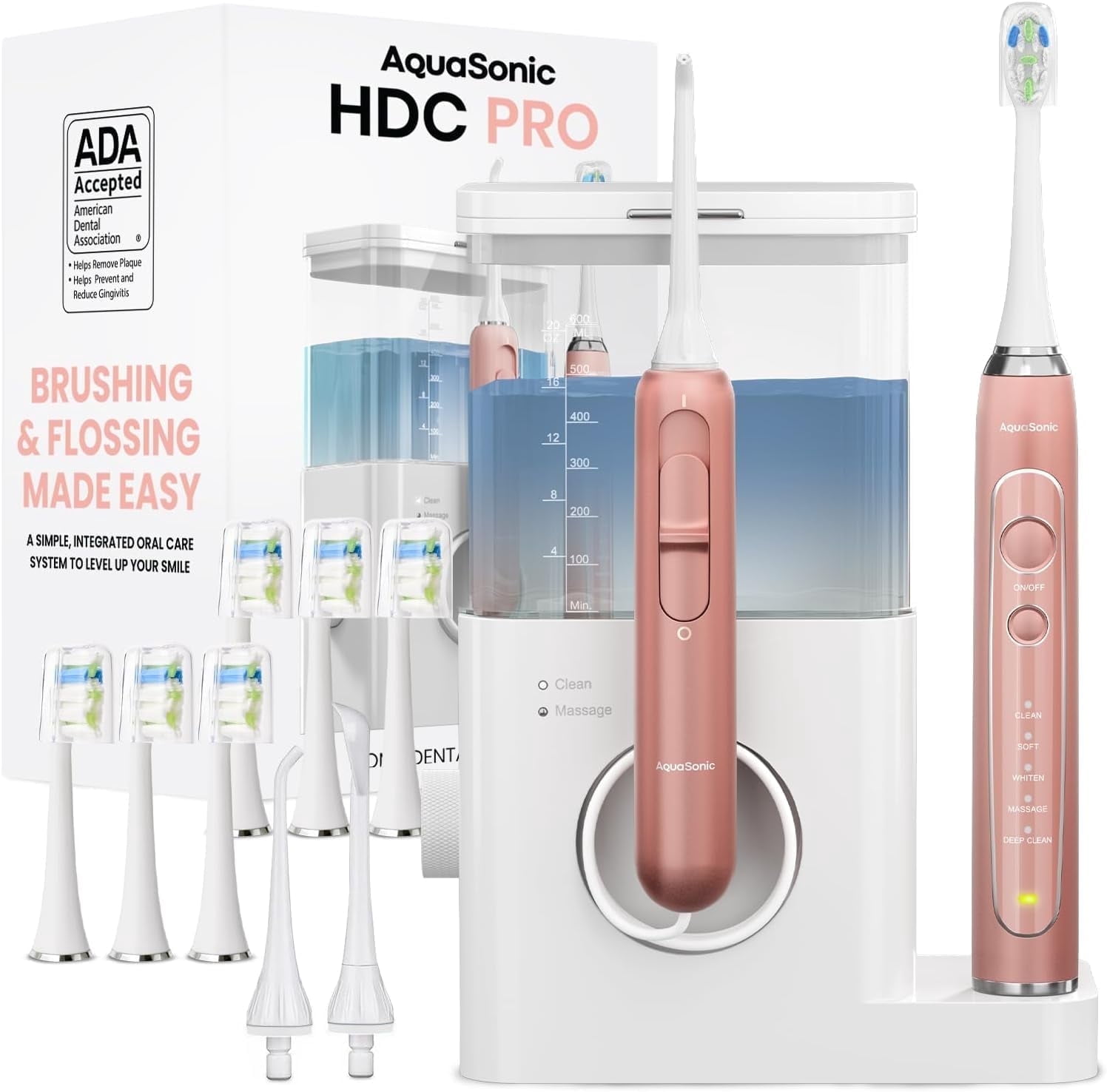 AquaSonic Home Dental Center PRO - Electric Power Toothbrush & Water ...