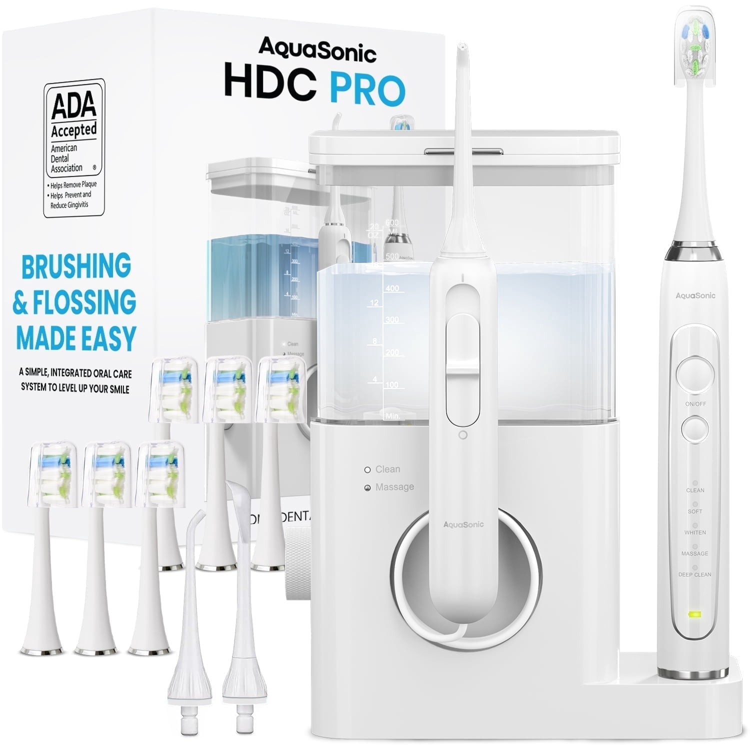 AquaSonic Home Dental Center PRO - Electric Power Toothbrush & Water ...