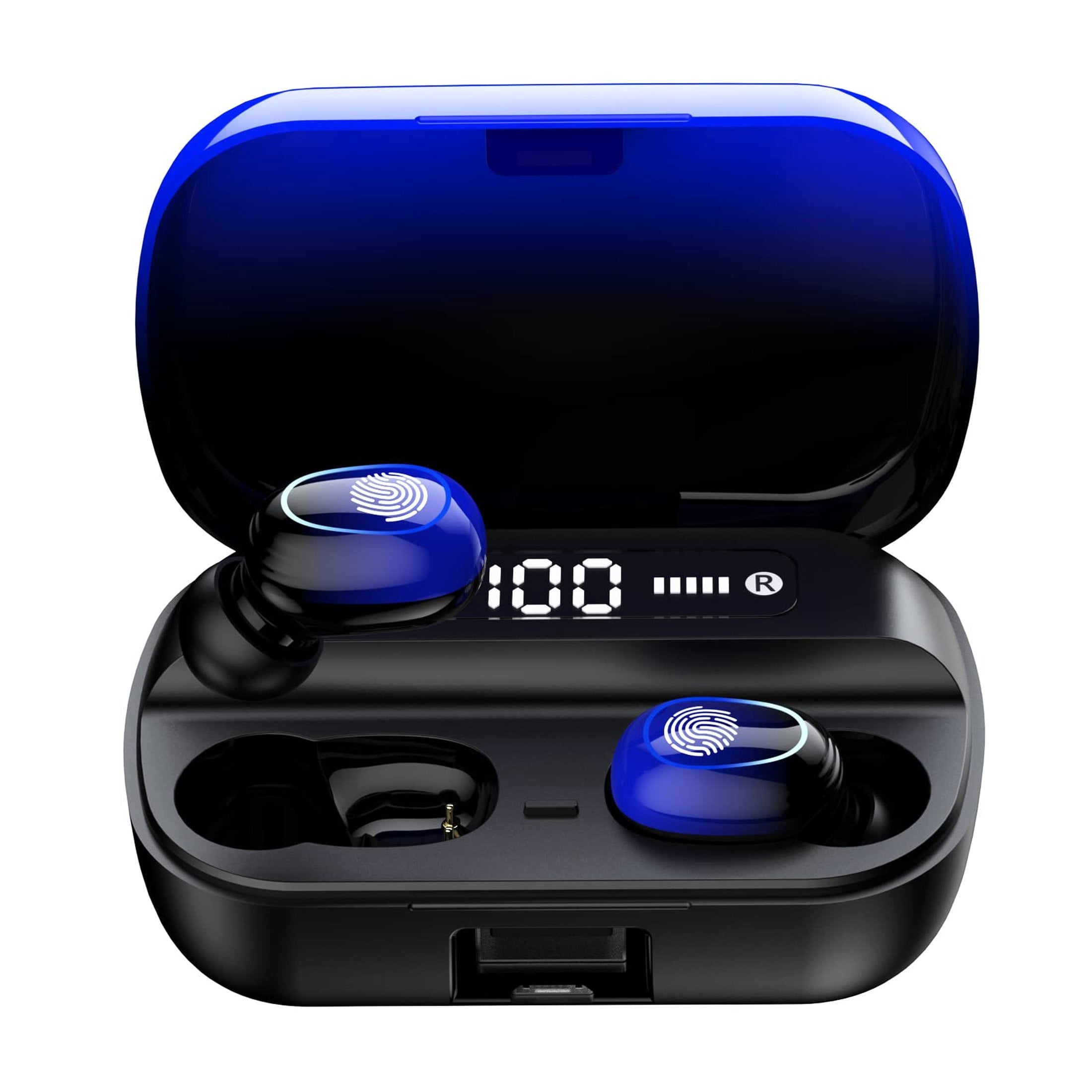 AquaSound Bluetooth Earbuds with Noise Cancelling and LED Display ...