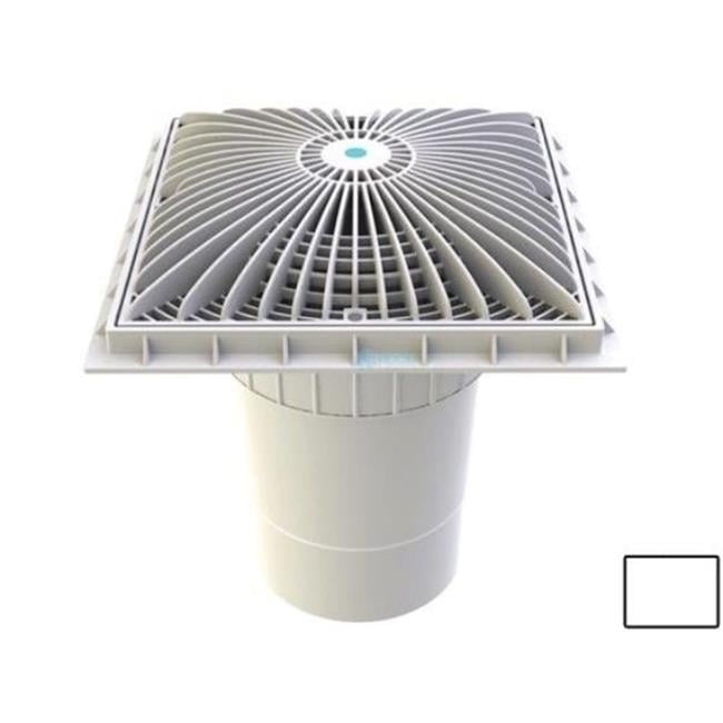 AquaStar Pool Products 12 x 12 in. MoFlow Frame & Grate with 6 in ...