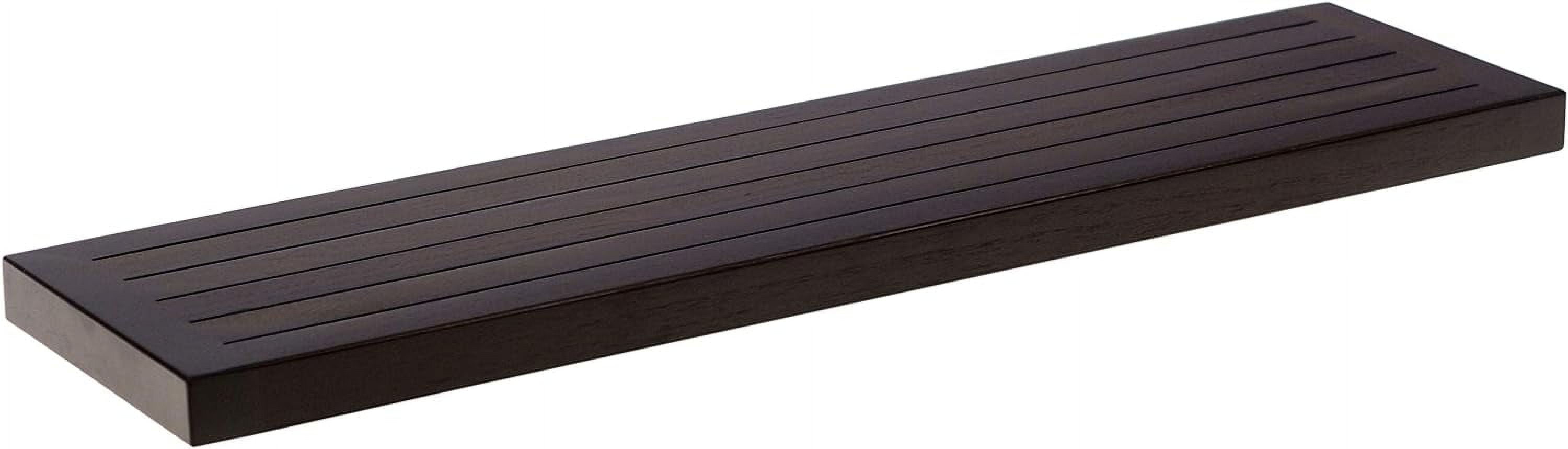AquaTeak 36" Moa Mocha-Shield Teak Floating Wall Shelf - Walmart.com