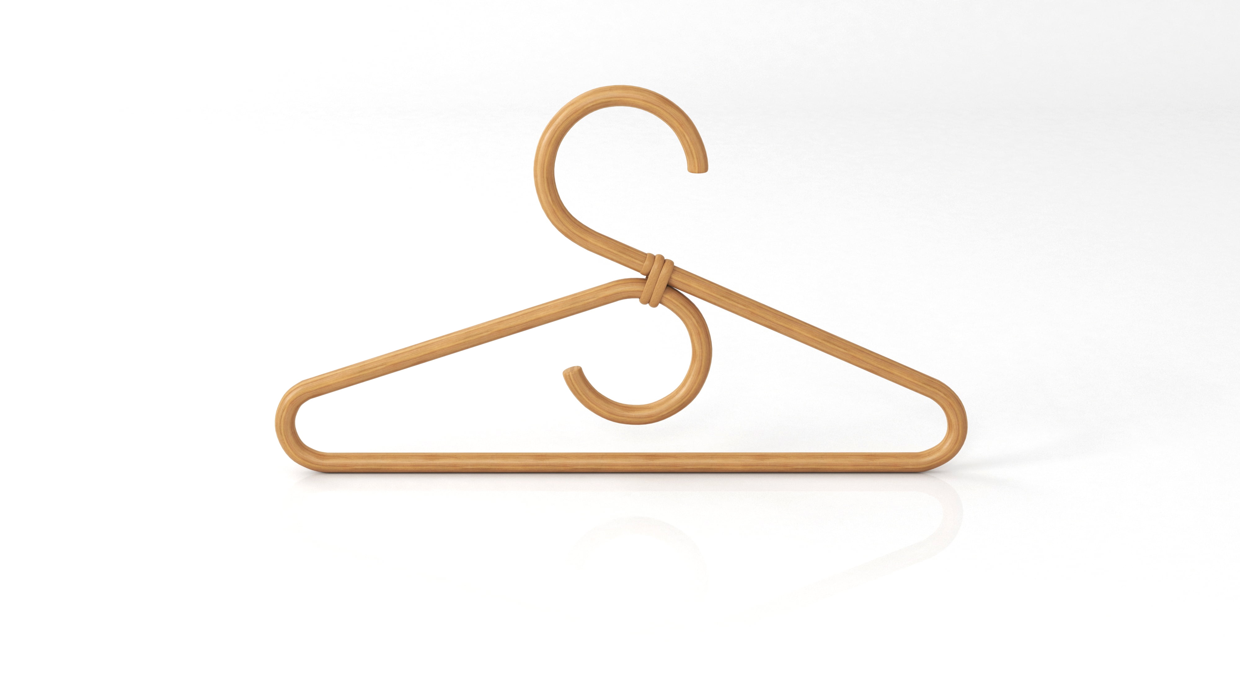 AquaTeak Manada Clear-Shield Set of Four Natural Rattan Clothes Hanger ...