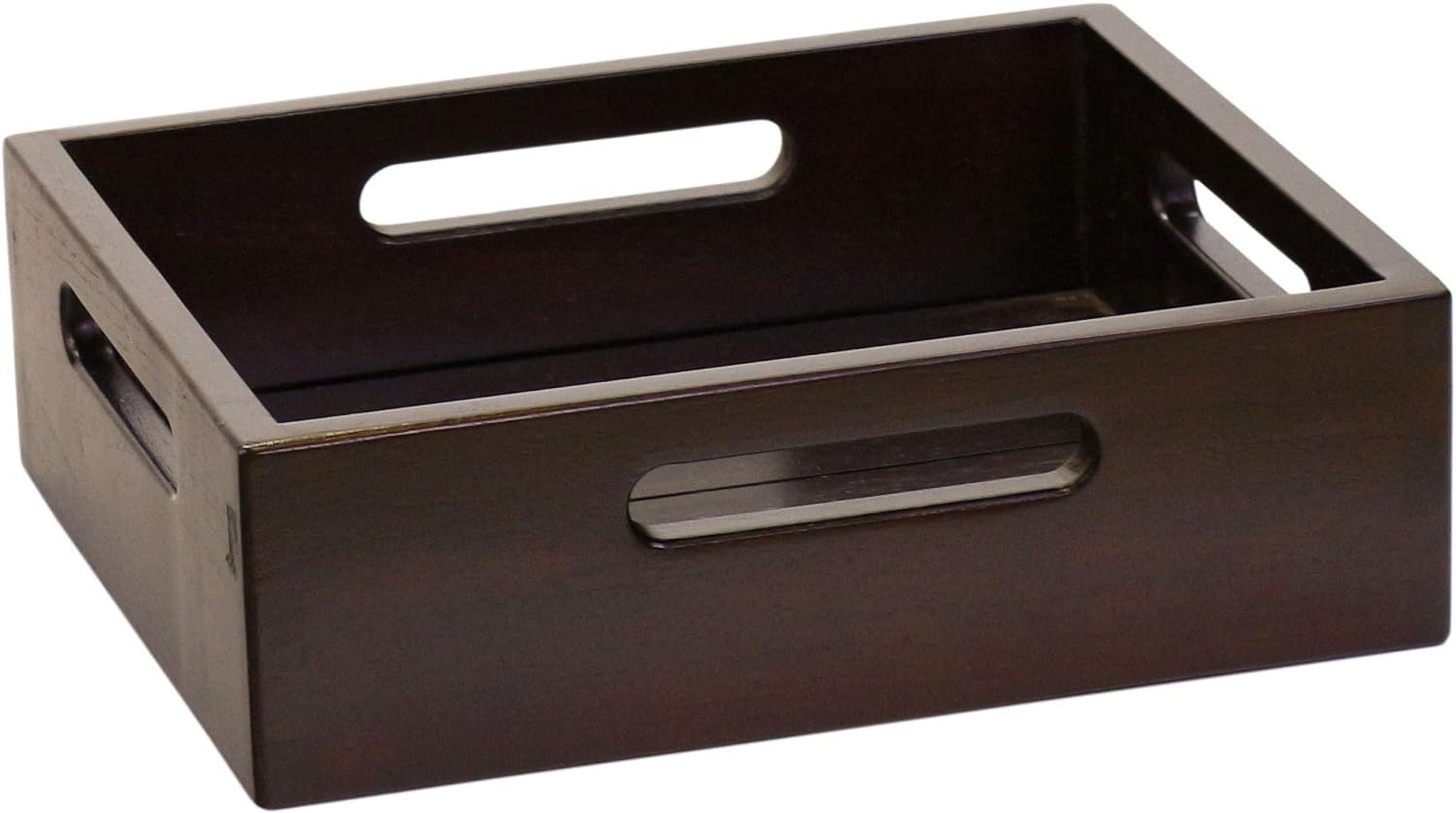 AquaTeak Moa Mocha-Shield Teak Small Storage Tray - Walmart.com