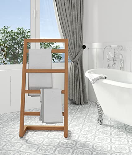 AquaTeak Patented Sula Angled Teak Towel Stand - Walmart.com