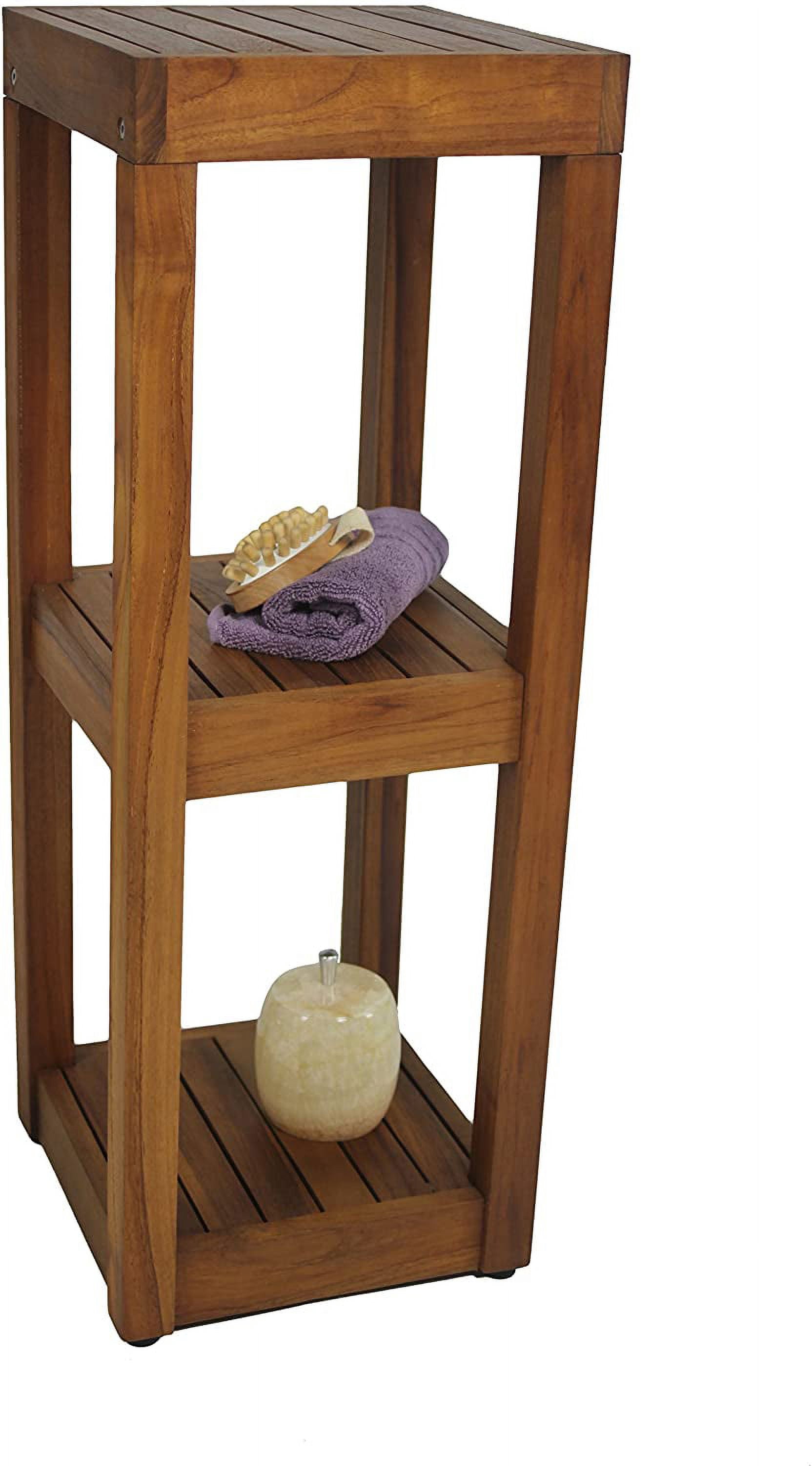 AquaTeak The Original Sula Square Three Tier Teak Bath Stand - Walmart.com