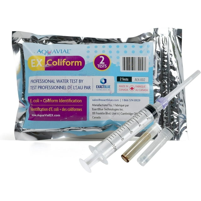 AquaVial Water Test Kit for Coliform Bacteria, Drinking, Tap, Well ...