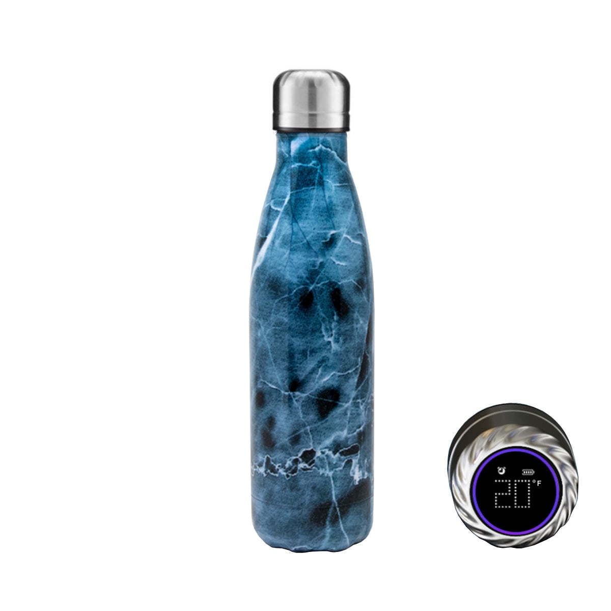 VistaShops Aquaala UV Self-Disinfecting Water Bottle with Temperature ...