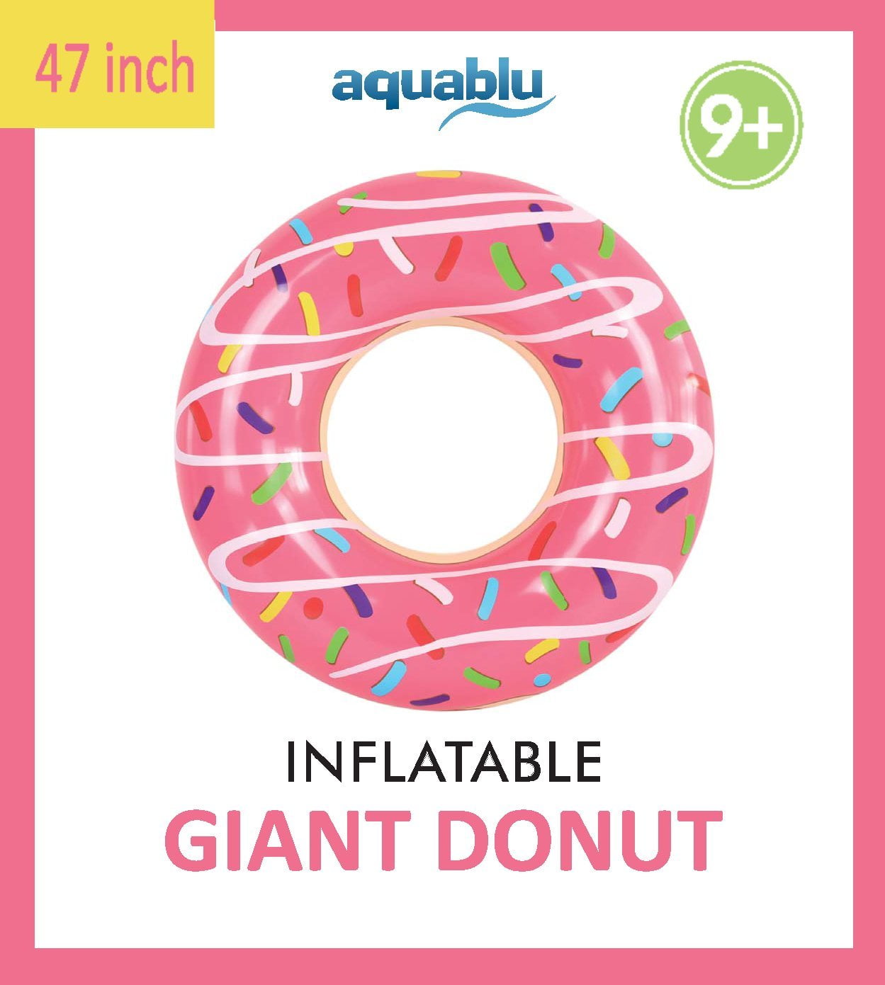 Aqua Blues Child 3406 Beach Inflatable Inner Tube, Phthalates Pink ...