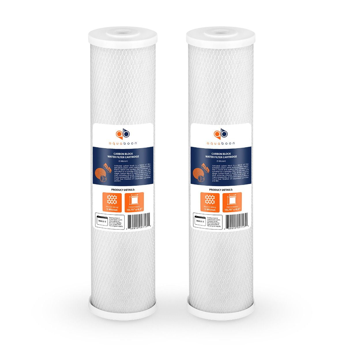 Aquaboon Coconut Shell Water Filter Cartridge, Activated Carbon Block ...