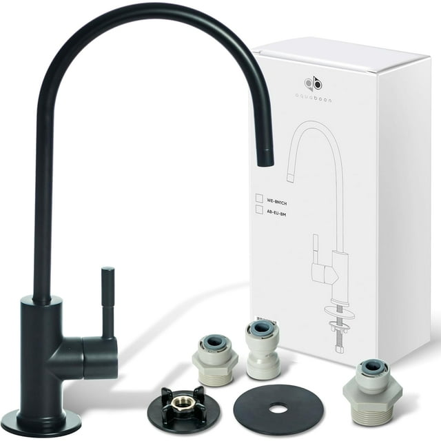 Aquaboon Non-Air Gap RO Faucet Contemporary Style - Matte Black Reverse ...
