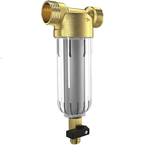 Aquaboon Spin Down Sediment Filter, AB-PF50M Reusable Whole House ...