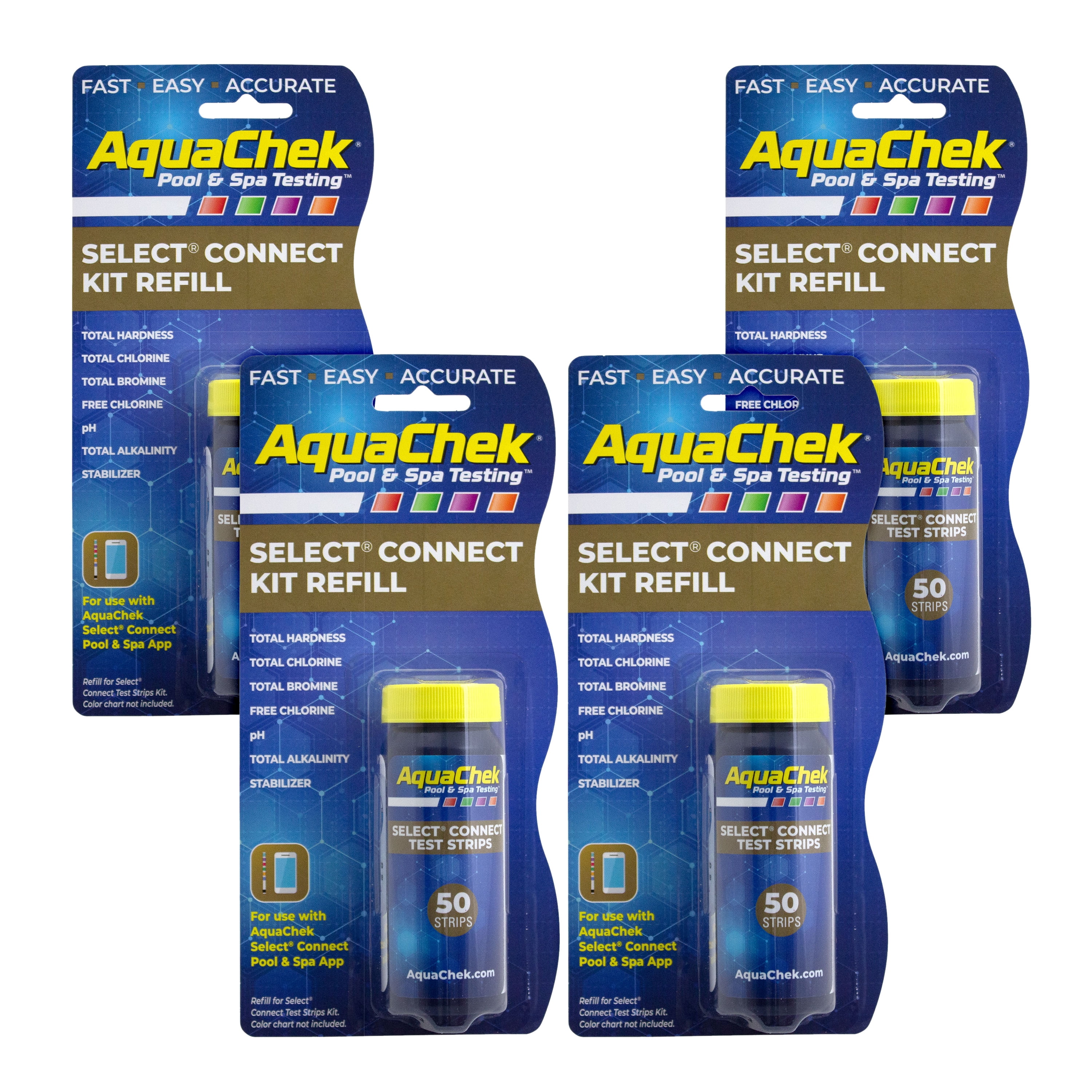 Aquachek Select Test Strips Refill - 50 Strips - 4 pack - Walmart.com
