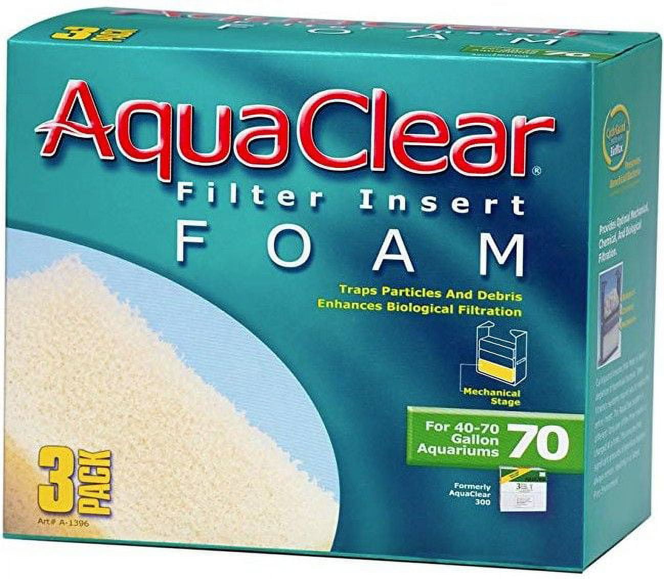 Aquaclear Filter Insert Foam [Aquarium, Filter Pads] Size 70 - 3 count ...
