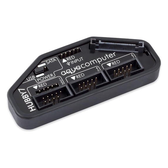 Aquacomputer HUBBY7 Internal USB 2.0 Hub - 7 Port Computer Expansion ...
