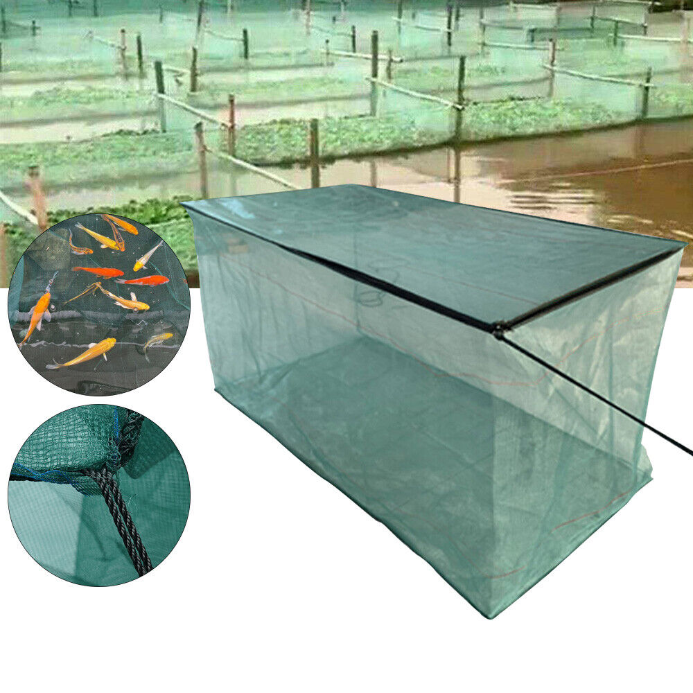 Aquaculture Fish Cast Cage Net Trap Non-toxic Breeding Nest Fishing 2*2 ...