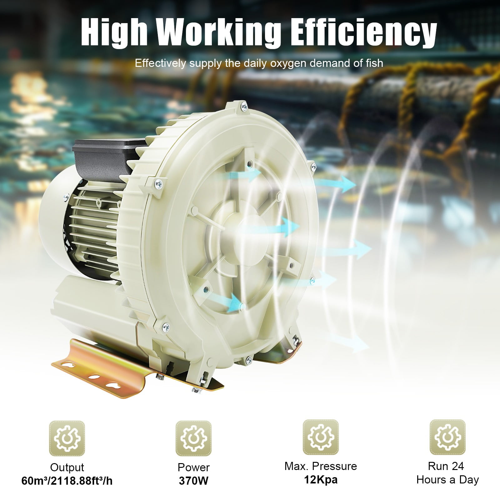 Aquaculture Vortex High Pressure Air Blower, High Pressure Blower for ...