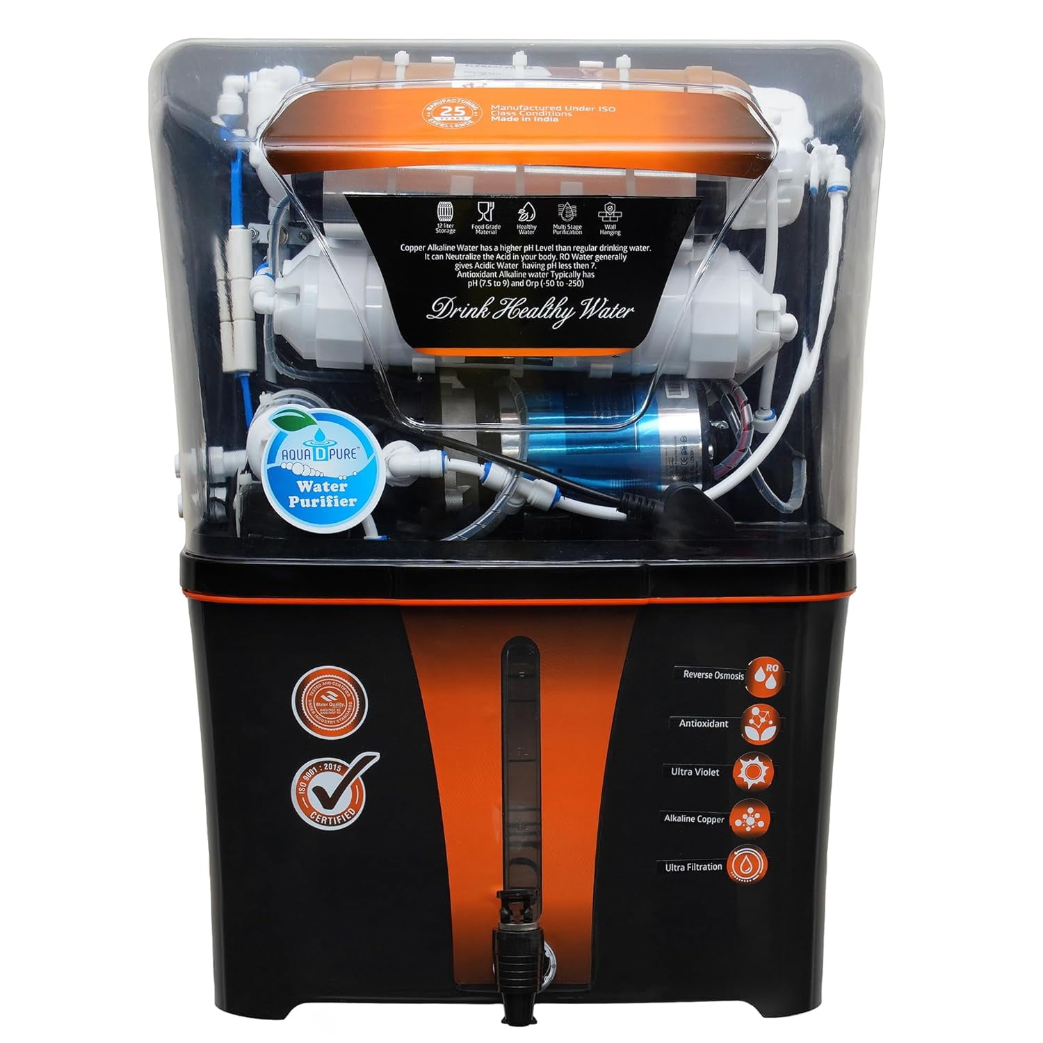Aquadpure Advance Copper Ro Water Purifier with Uv Uf and Tds ...
