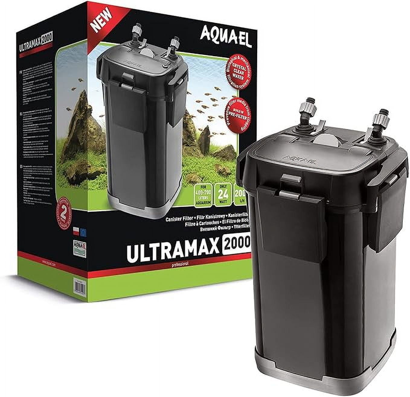 Aquael Ultramax 2000 Canister Fish Tank Filter - Aquarium Sponge Filter ...