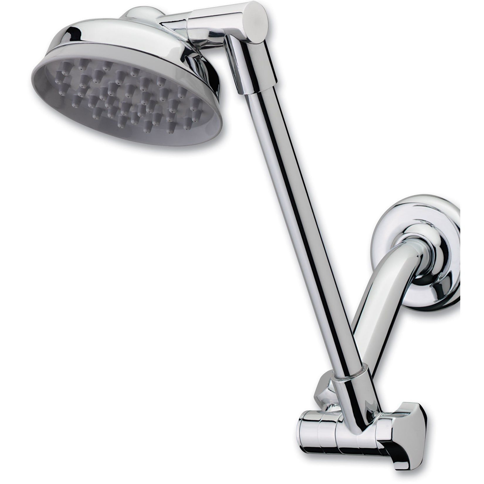 Waterpik Showerhead in Chrome, Downpour Spray, Pivoting Adjustable Arm ...