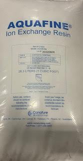 Aquafine Ion Exchange Resin 28.3 Liters (1 Cubic Foot) Bag Model AQ100 ...
