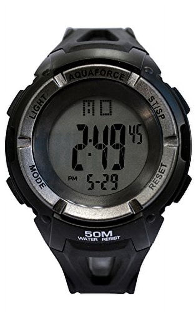 Aquaforce Multi Function Black Strap Watch with Grey Bezel Digital ...