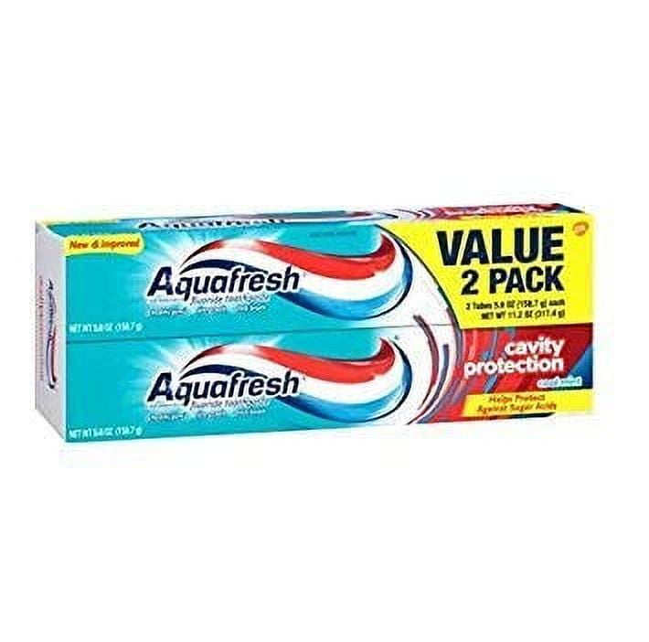 Aquafresh Cavity Protection Flouride Toothpaste, 2 Pack, Cool Mint, 5.6 ...