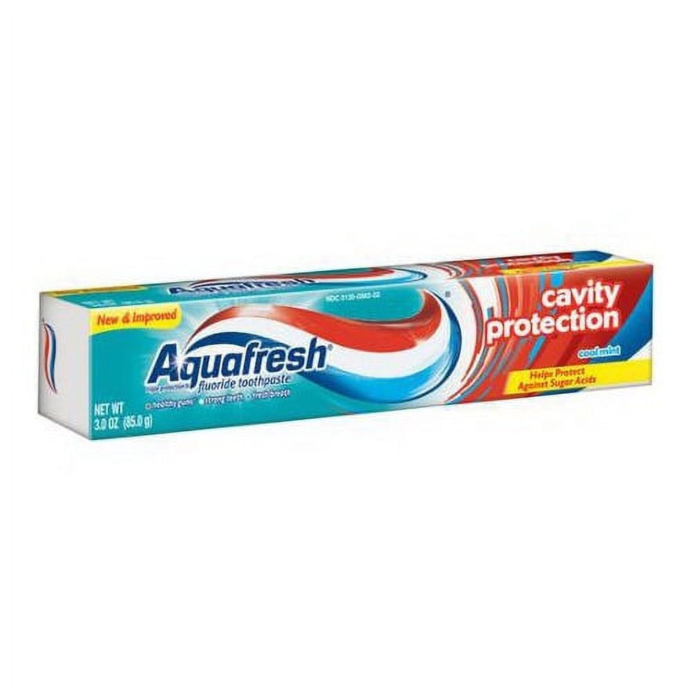 Aquafresh Cavity Protection Fluoride Toothpaste, Cool Mint - 3 Oz, 3 ...