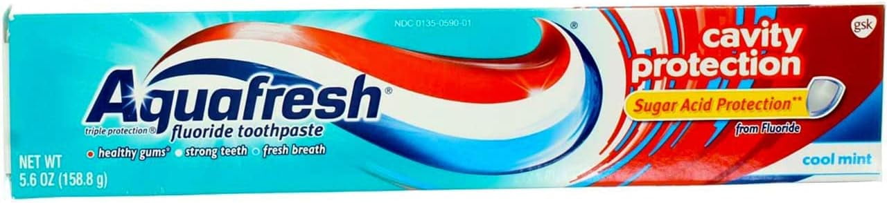 Aquafresh Cavity Protection Tube Cool Mint, 5.6 Ounce Pack of 3 - Walmart.com