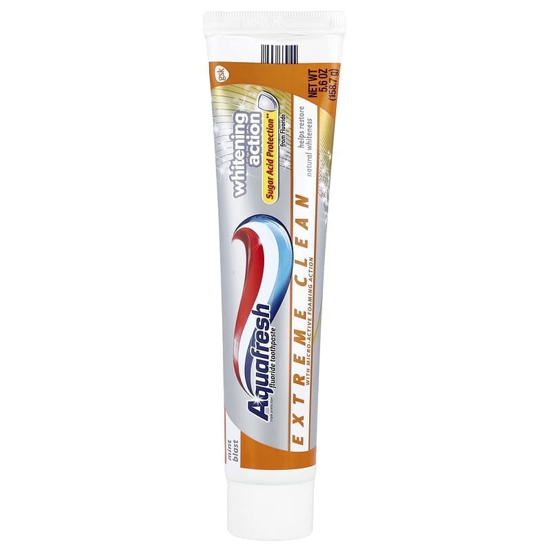 Aquafresh, Extreme Clean Fluoride Toothpaste, Whitening Action, Mint ...