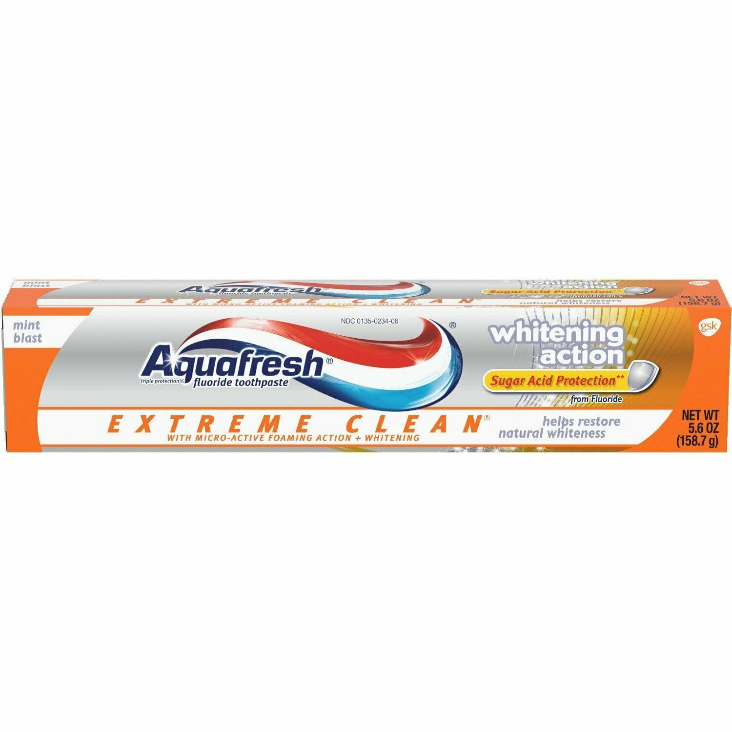 Aquafresh Whitening Fluoride Toothpaste for Cavity Protection, 6 Pack ...