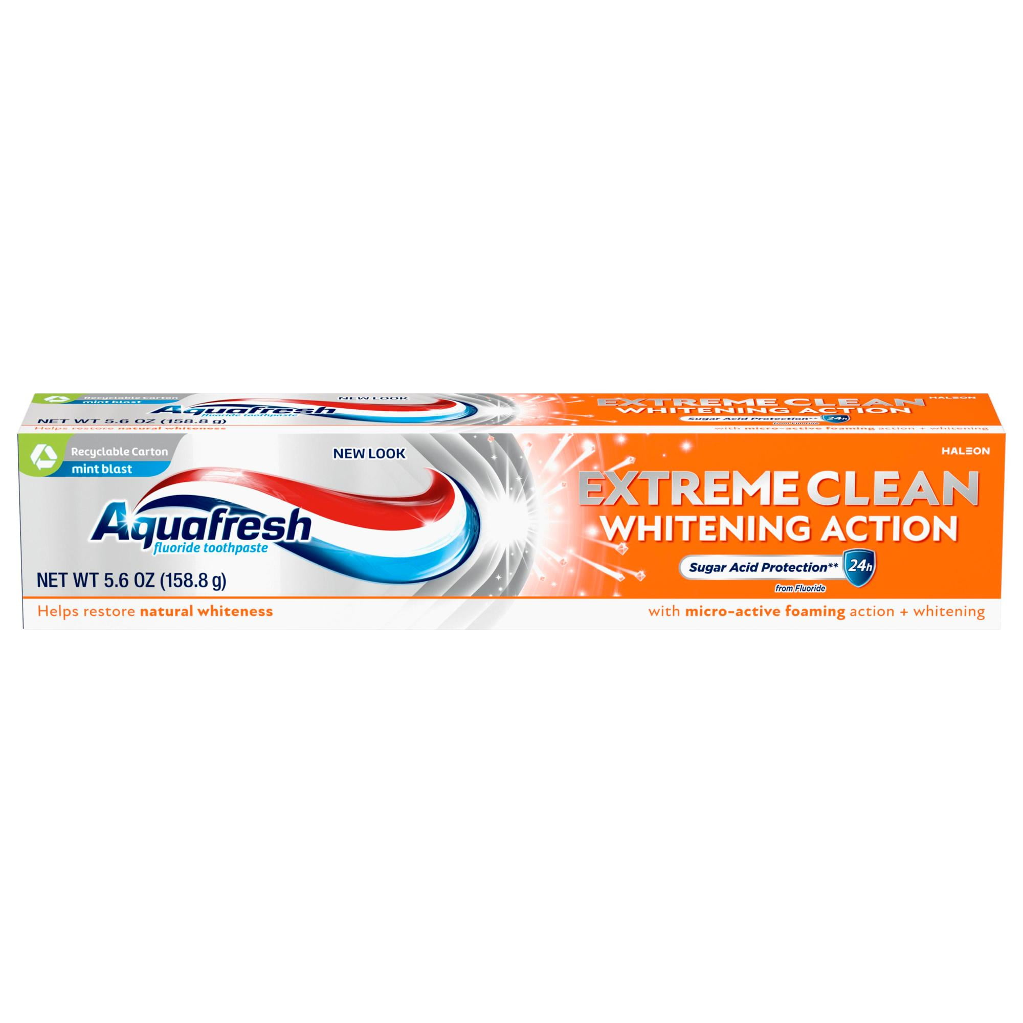 Aquafresh Extreme Clean Whitening Action, Cavity Protection Foaming ...