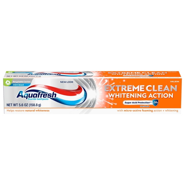 Aquafresh Extreme Clean Whitening Action, Cavity Protection Foaming ...
