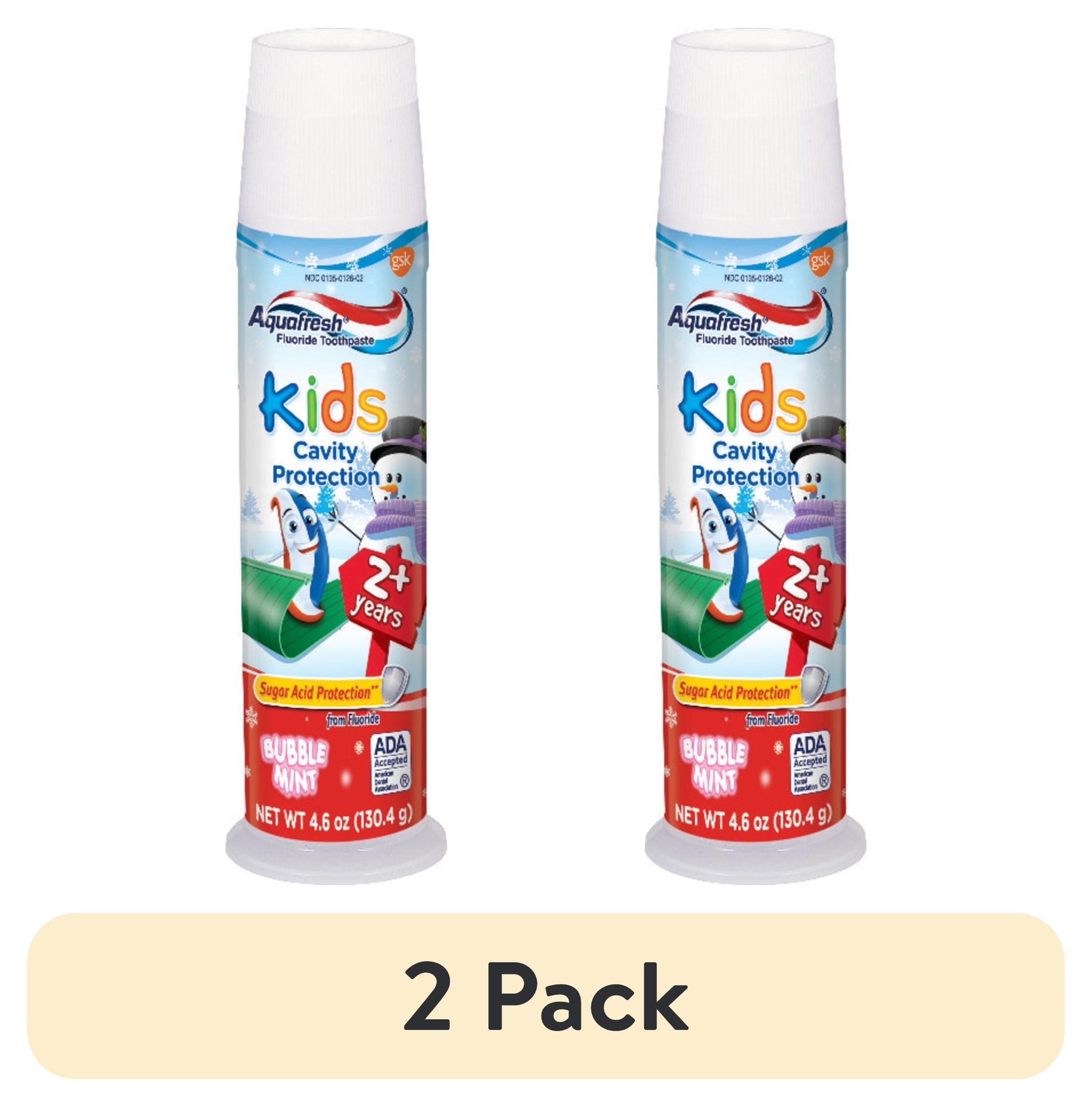 (2 pack) Aquafresh Kids Cavity Protection Fluoride Toothpaste Pump ...