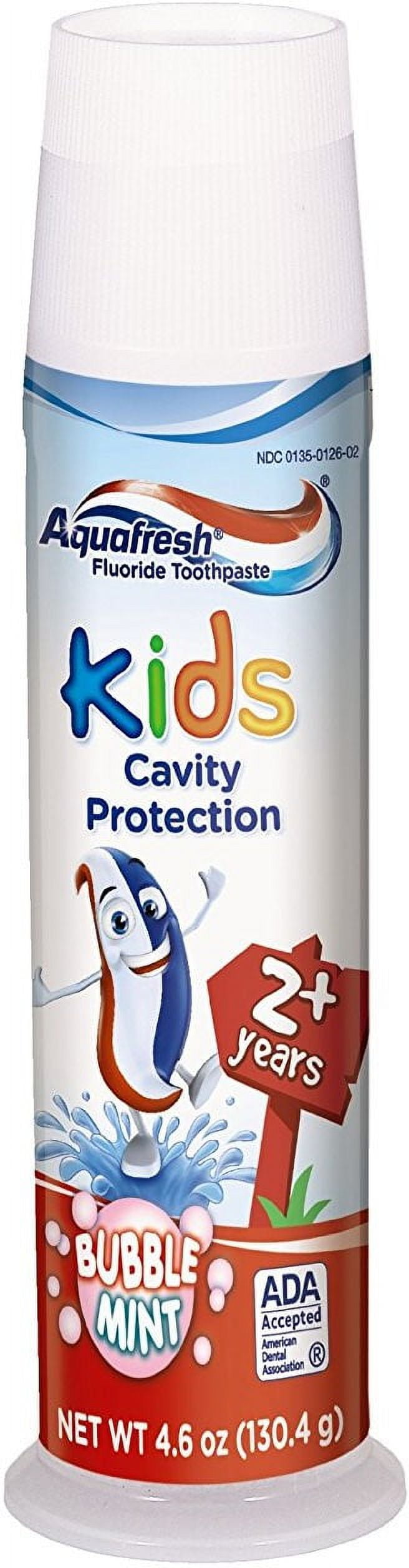 Aquafresh Kids Toothpaste, Bubble Mint Flavor, 4.60 oz, Fluoride Cavity ...