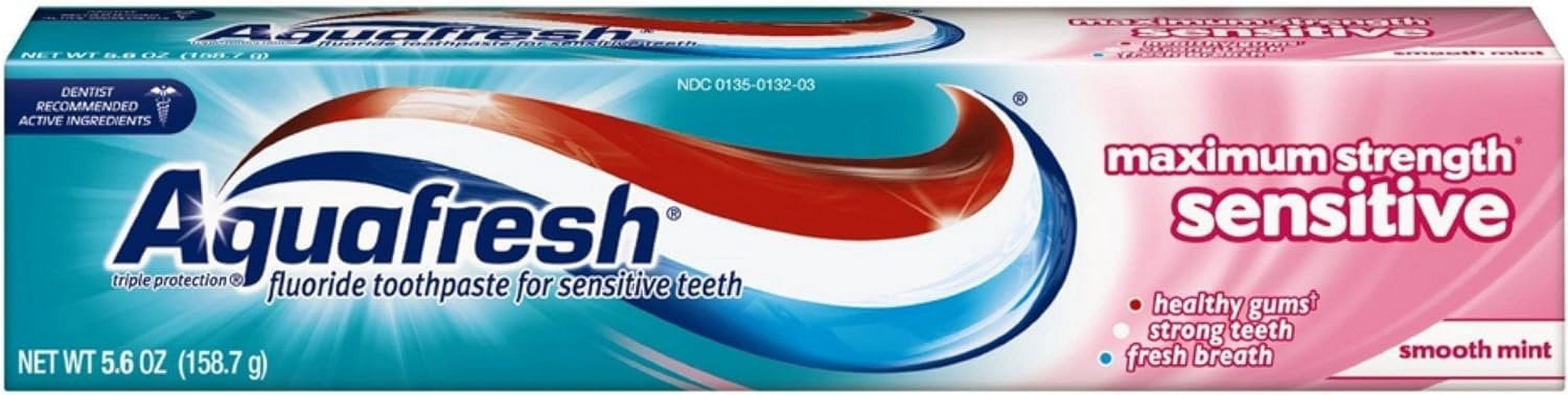 Aquafresh Maximum Strength Sensitive + Gentle Whitening Toothpaste ...