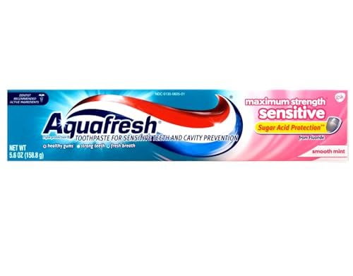 Aquafresh Maximum Strength Sensitive + Gentle Whitening Toothpaste ...